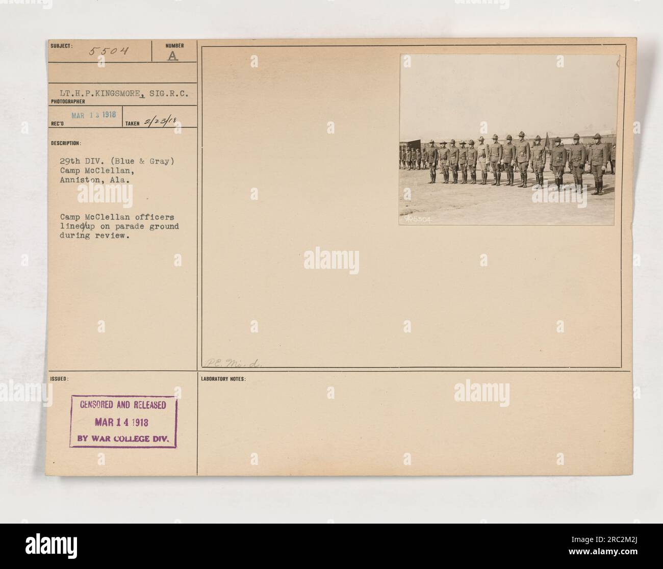 Image of officers from the 29th Division (Blue & Gray) lined up on the ...