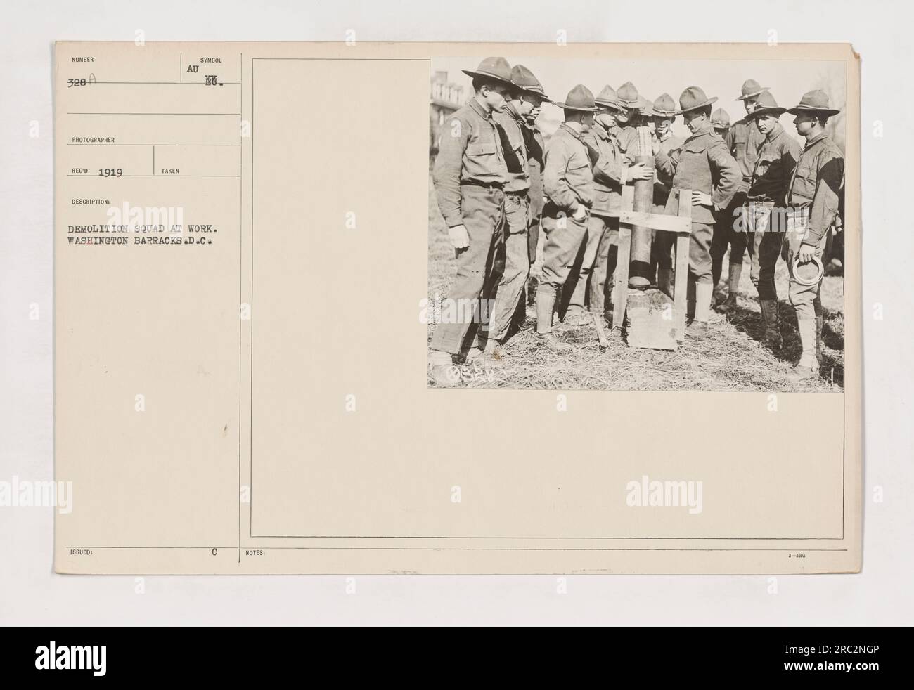 Engineers from the demolition squad at Washington Barracks, D.C., are ...