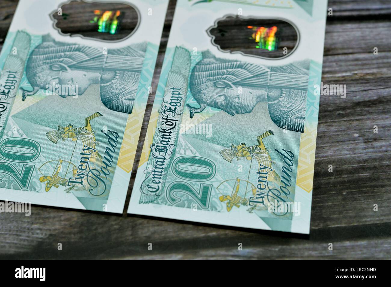 Reverse side of the new Egyptian 20 EGP LE twenty polymer pounds cash ...