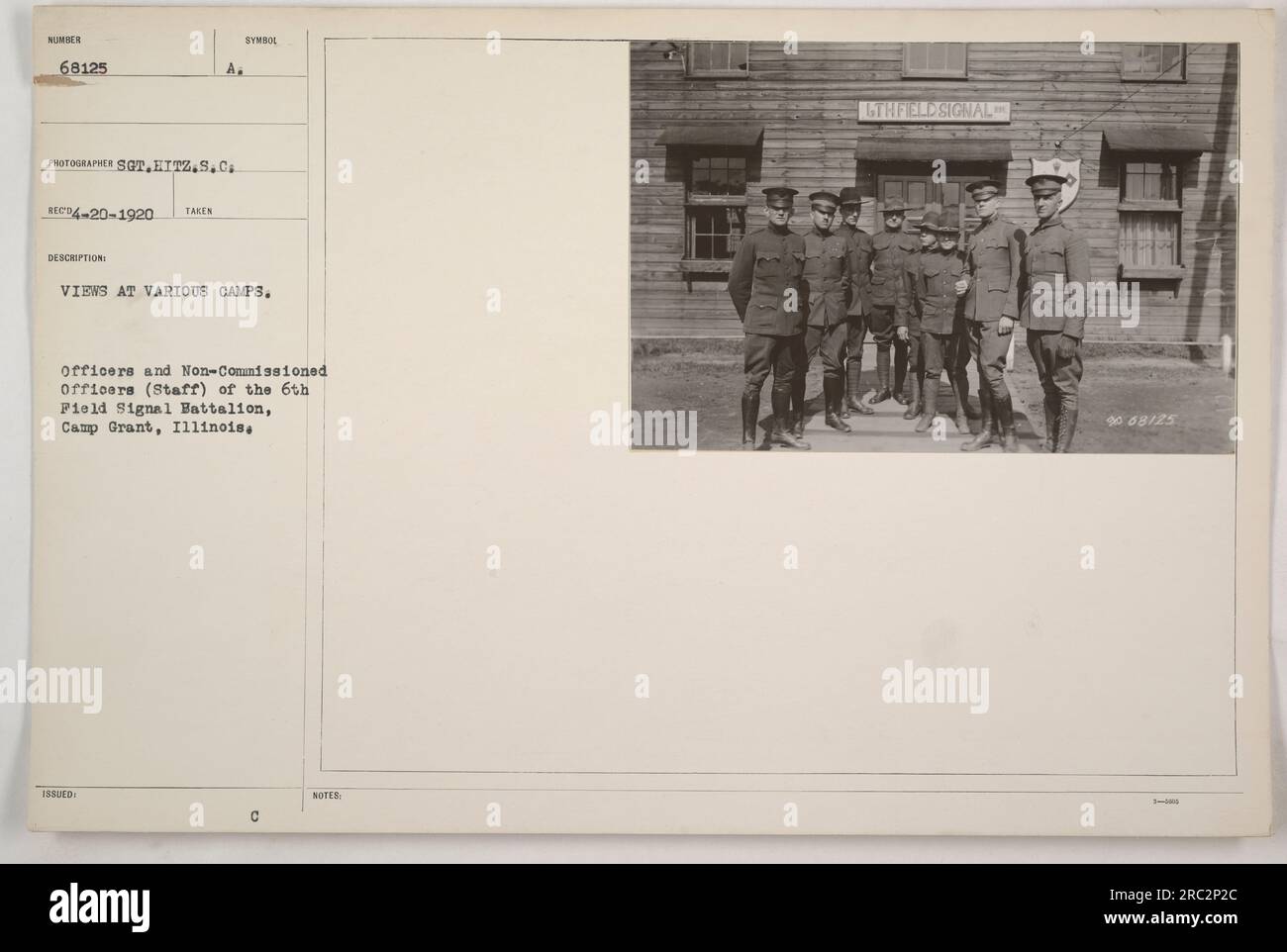 Officers and Non-Commissioned Officers (Staff) of the 6th Field Signal ...