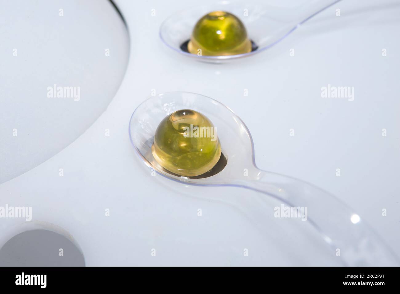 Extra virgin olive oil jelly beans. Selective focus Stock Photo - Alamy