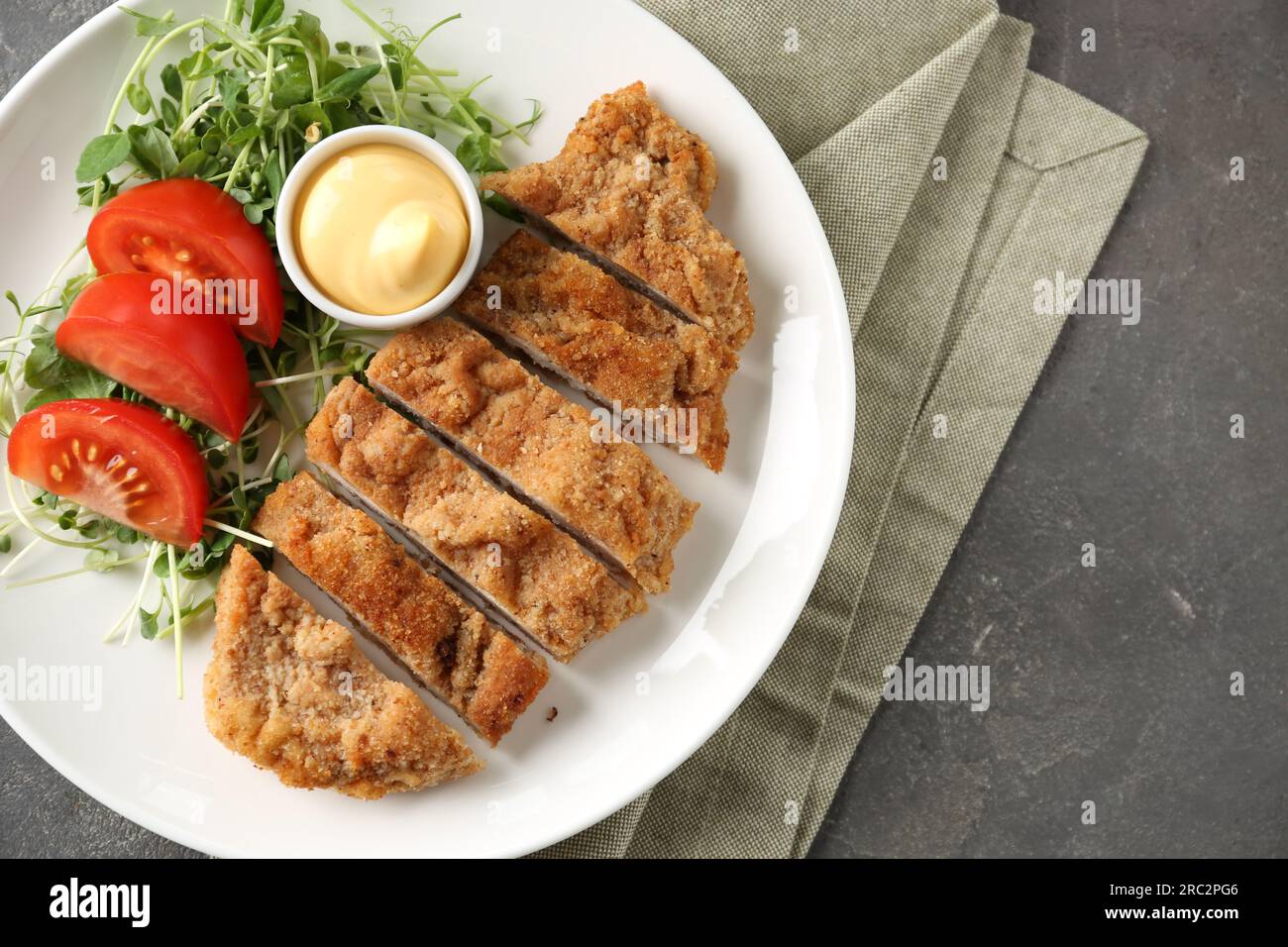 Schnitzel top view hi-res stock photography and images - Alamy
