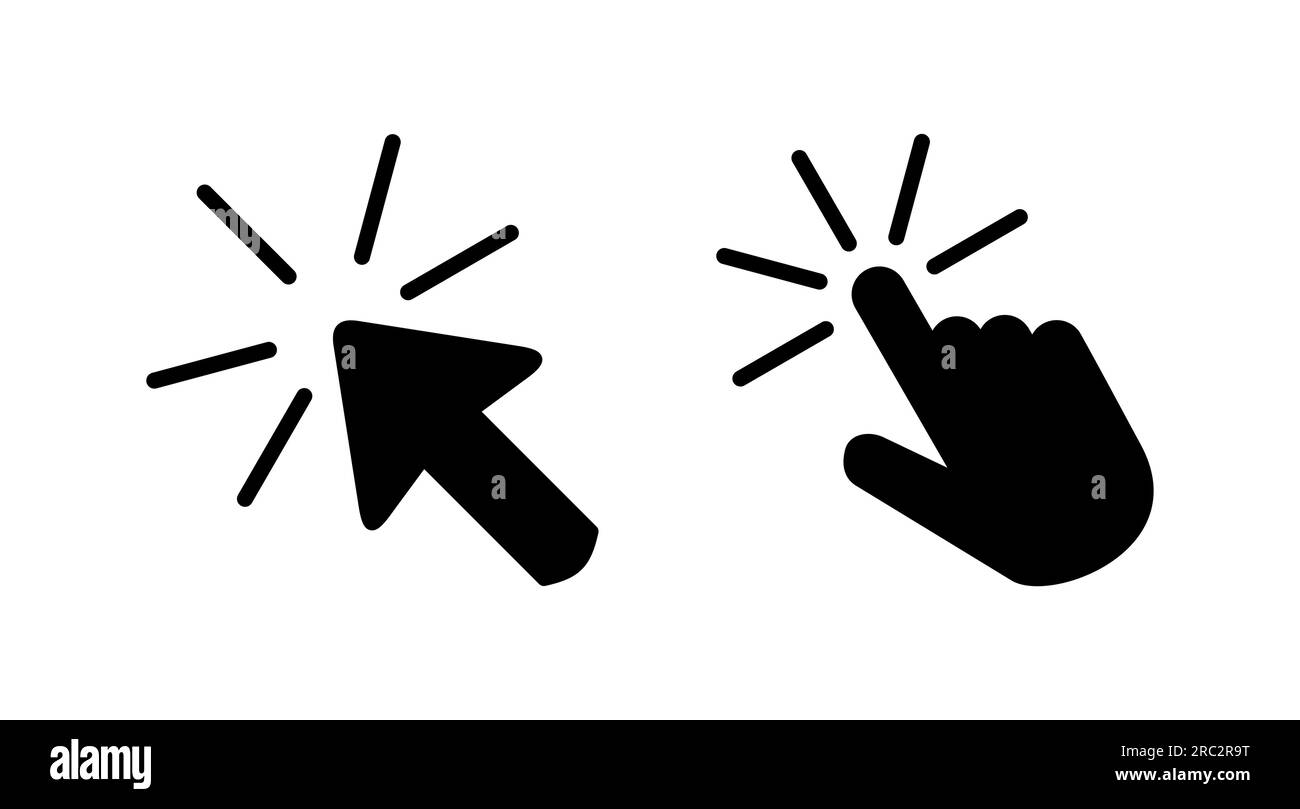 Click icon vector. cursor icon vector. pointer sign Stock Vector Image ...