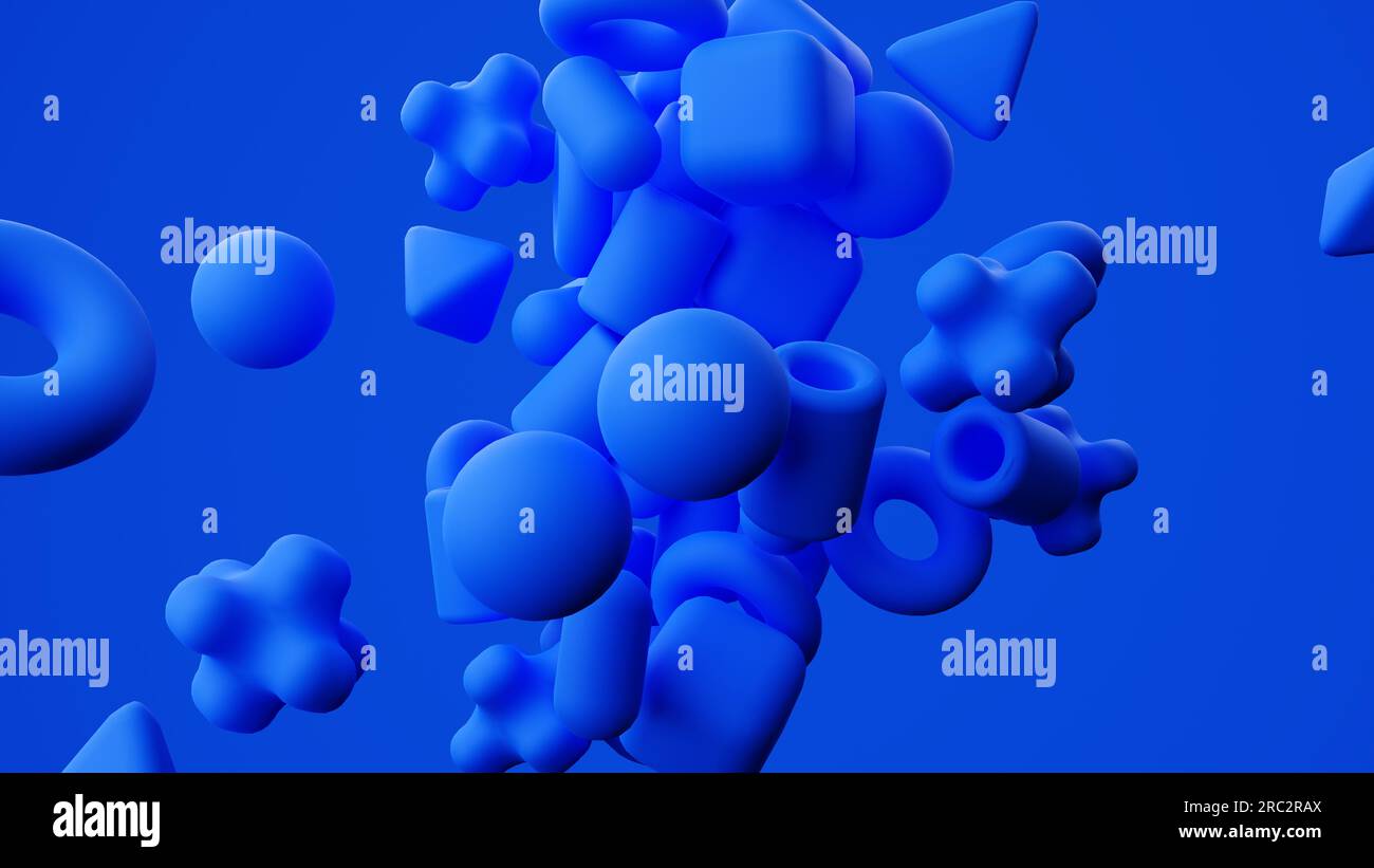Geometric shapes on blue hi-res stock photography and images - Alamy