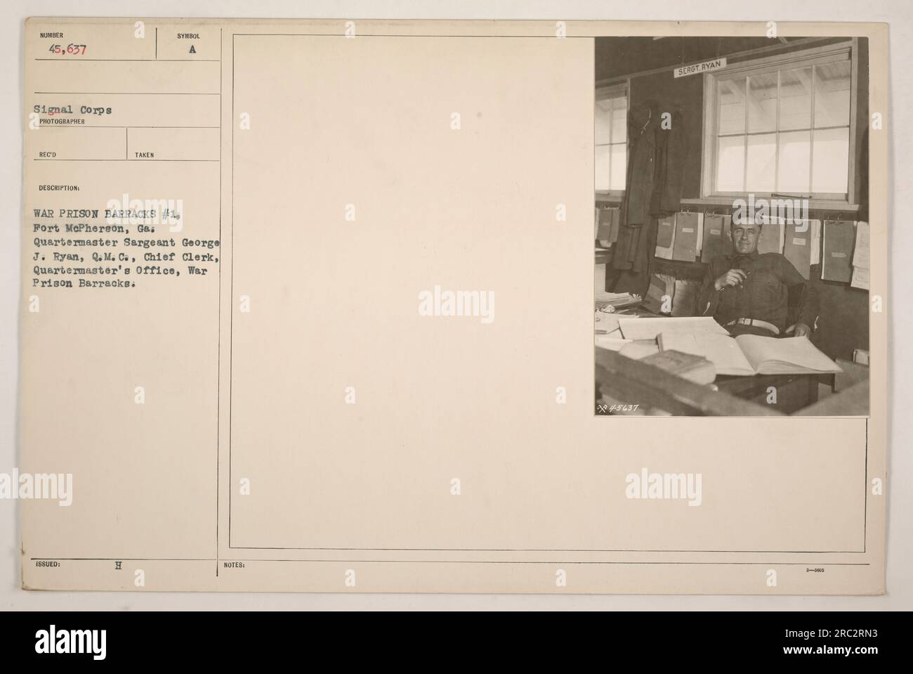 This image depicts War Prison Barracks #1 at Fort McPherson, Georgia ...