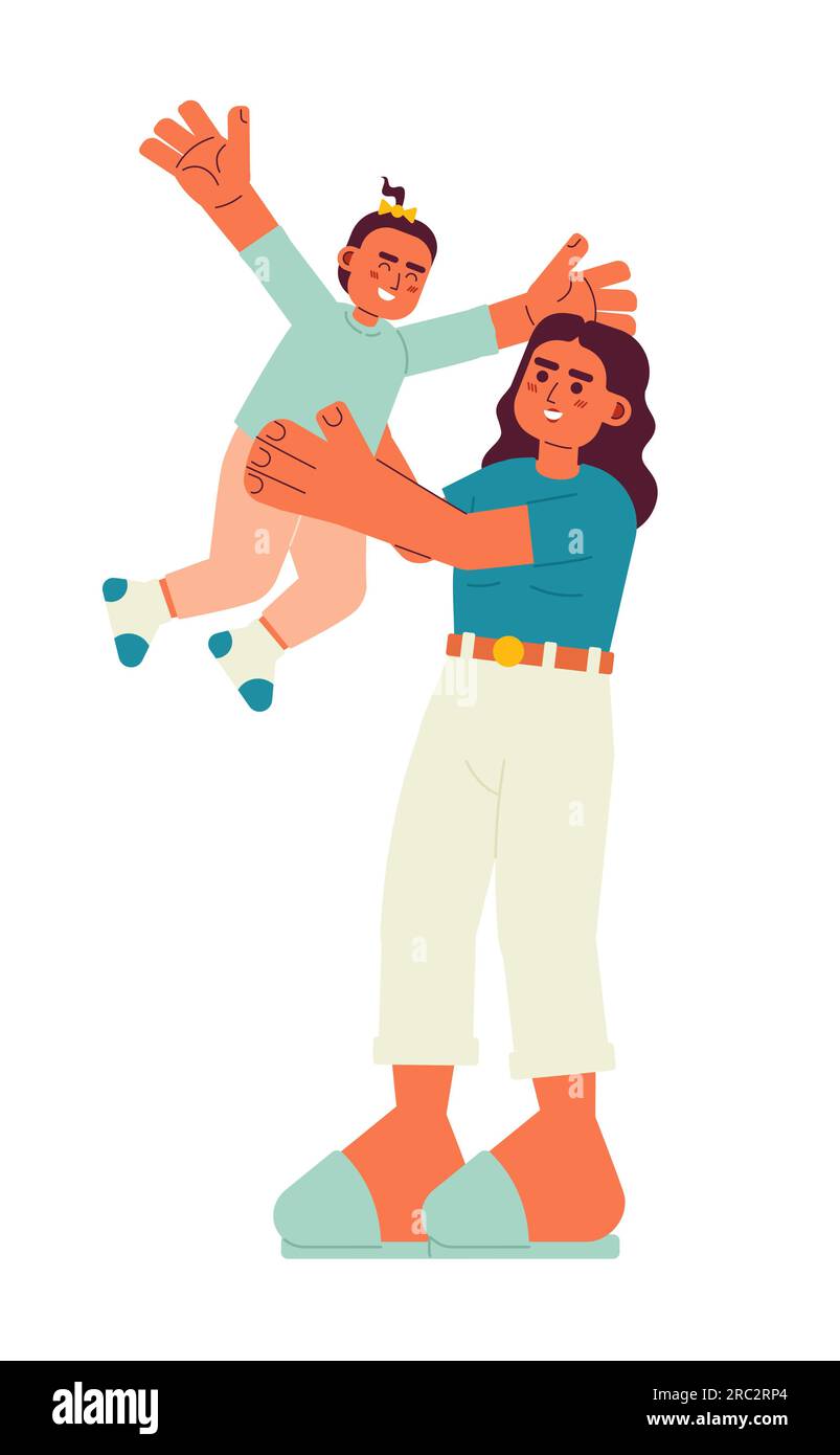 Happy baby and mom flat vector spot illustration Stock Vector Image ...