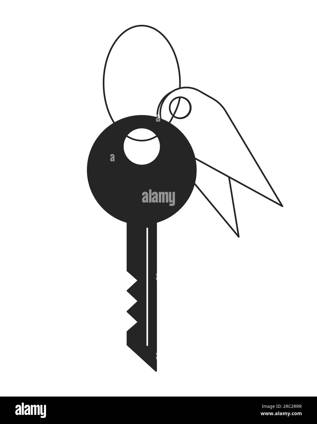 Hotel Room Key Flat Monochrome Isolated Vector Object Stock Vector Image And Art Alamy