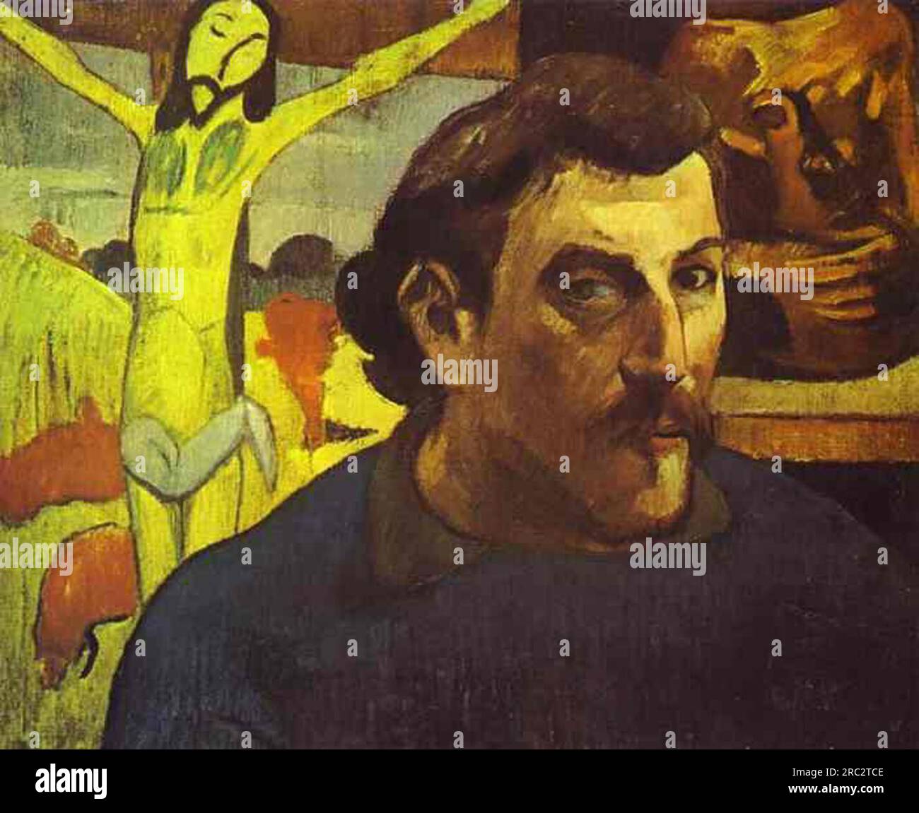 Self Portrait with the Yellow Christ 1890; France by Paul Gauguin Stock ...