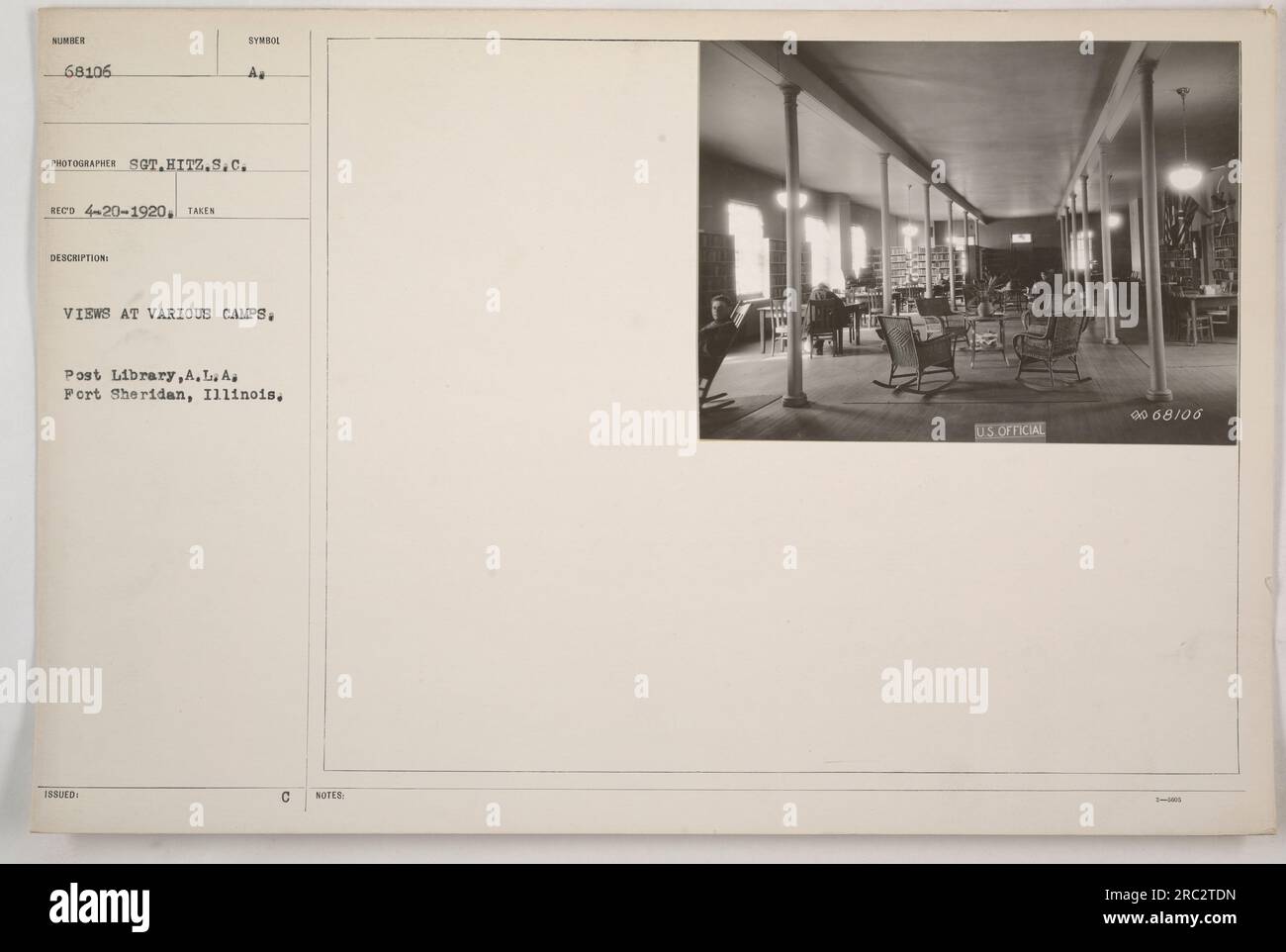 Post Library at Fort Sheridan, Illinois, part of the American Library ...