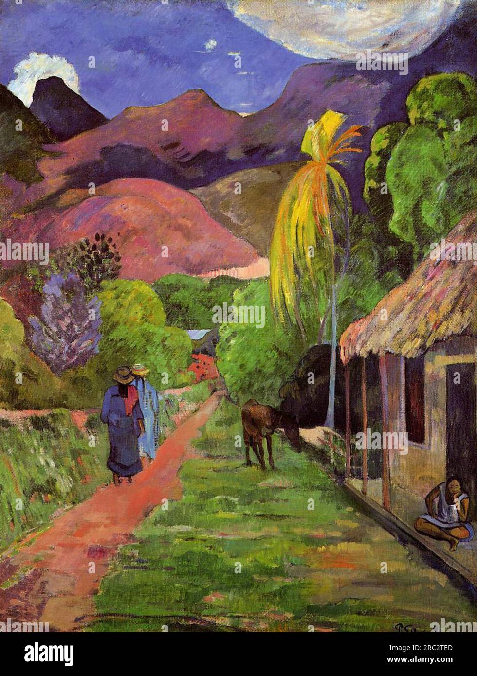 Road in Tahiti 1891; French Polynesia by Paul Gauguin Stock Photo - Alamy