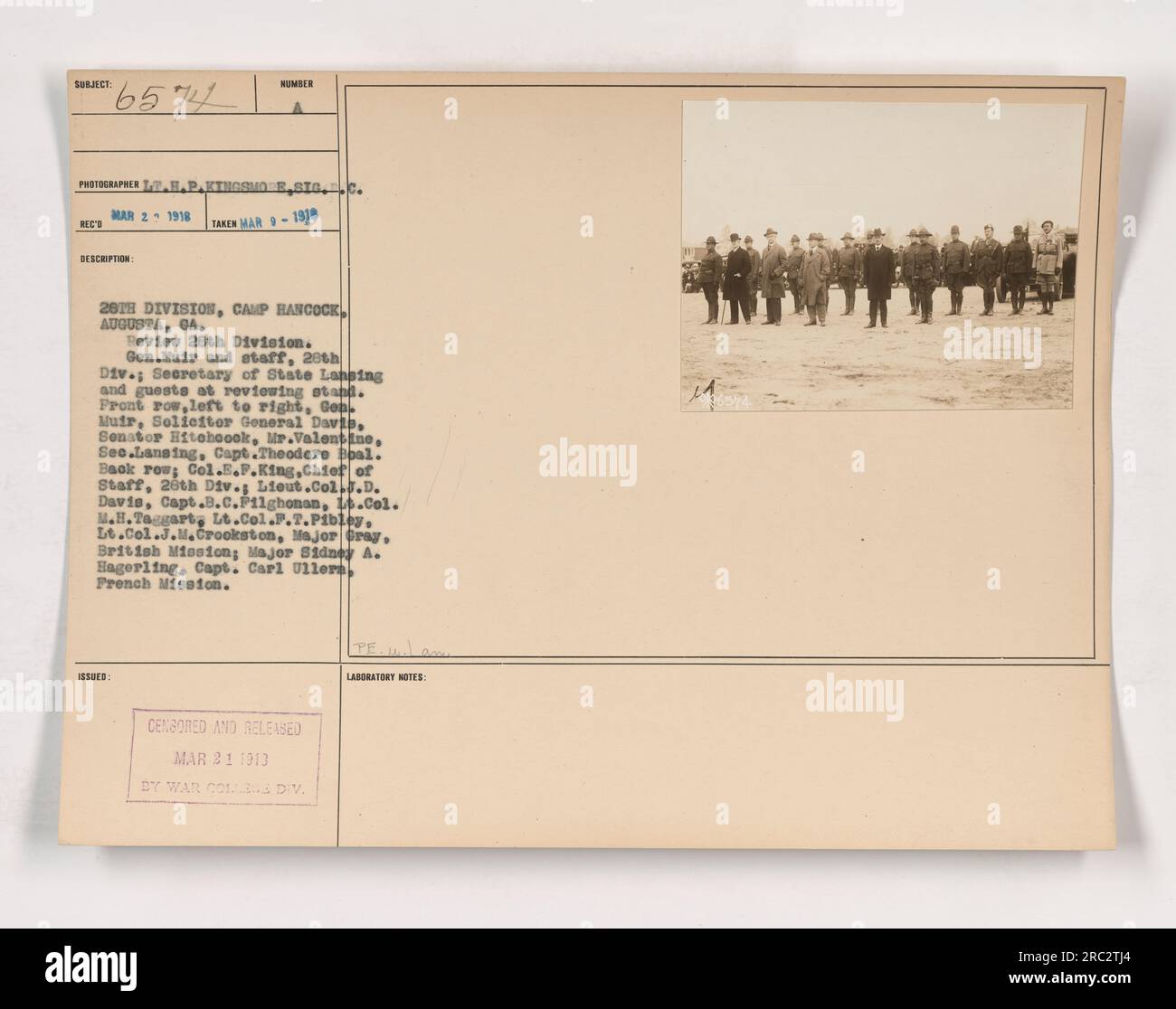 28th Division of the American military in Camp Hancock, Augusta ...