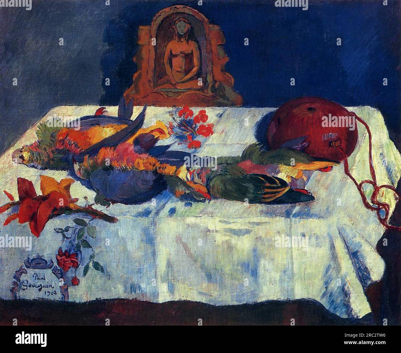 Still Life with Parrots 1902; French Polynesia by Paul Gauguin Stock ...