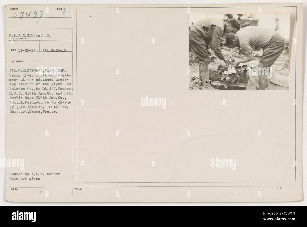 319th ambulance co hi-res stock photography and images - Alamy