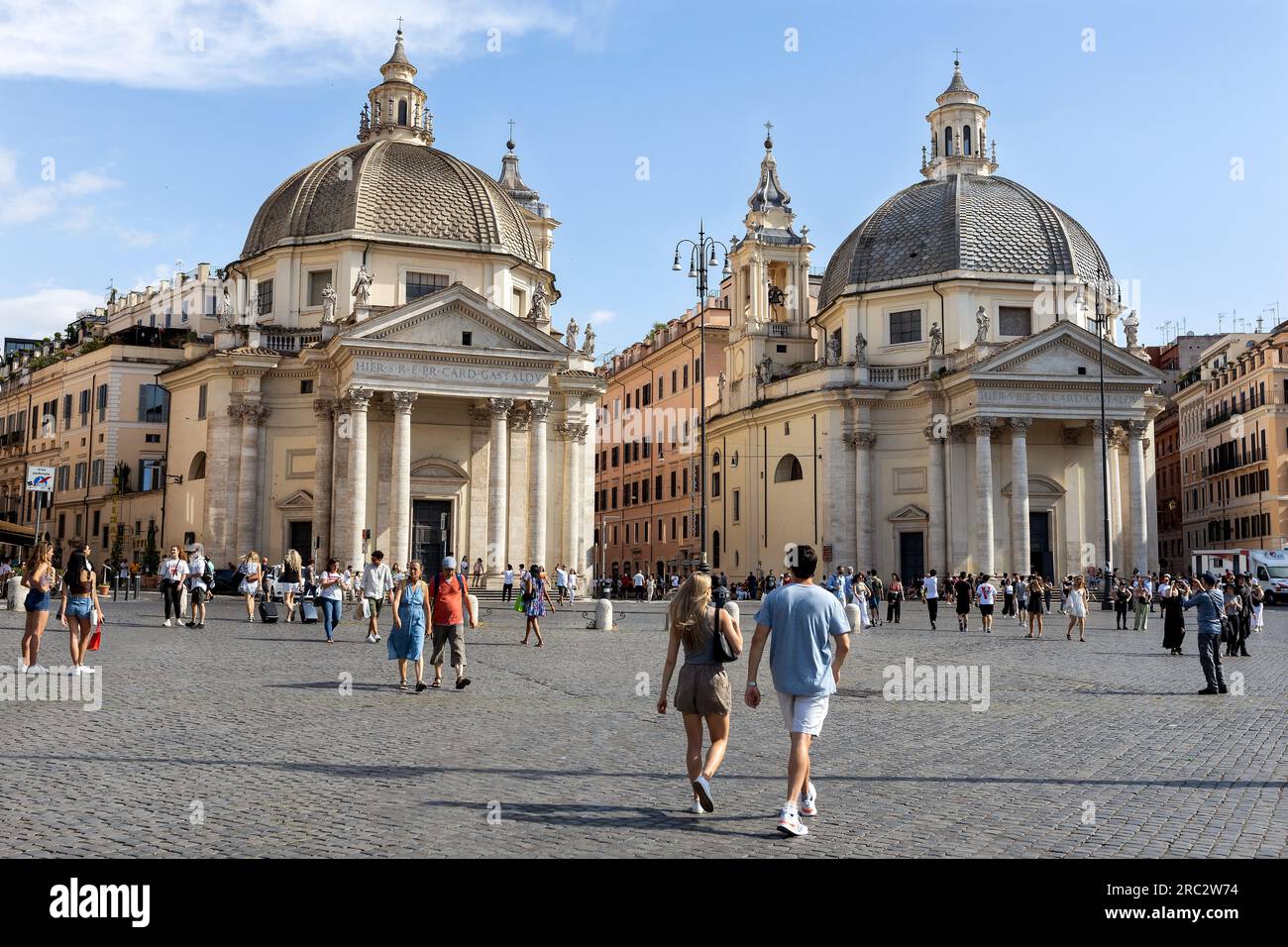 The dramatic Basilica di Santa Maria in Montesanto in the Piazza del ...