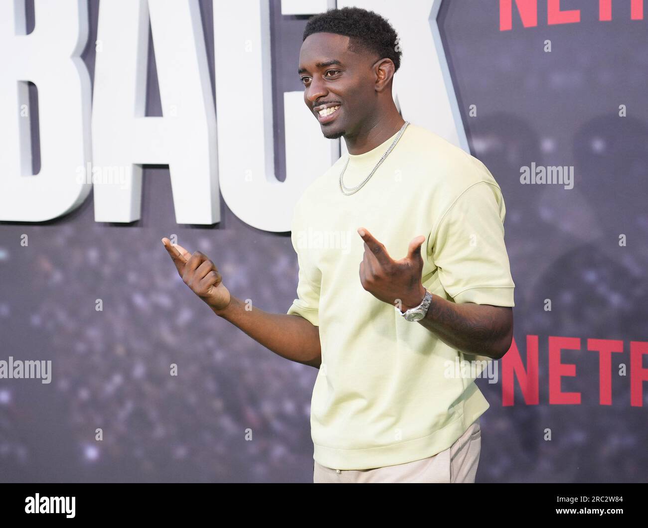 Los Angeles, USA. 11th July, 2023. Desi Banks arrives at the Netflix's ...