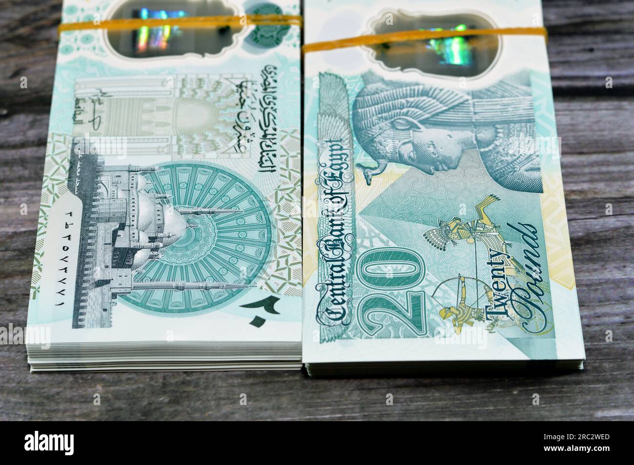 new Egyptian 20 EGP LE twenty polymer pounds cash money banknote bill ...
