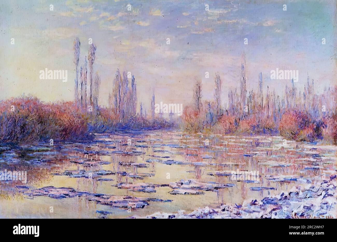 Claude Monet - Floating Ice on the Seine Stock Photo - Alamy