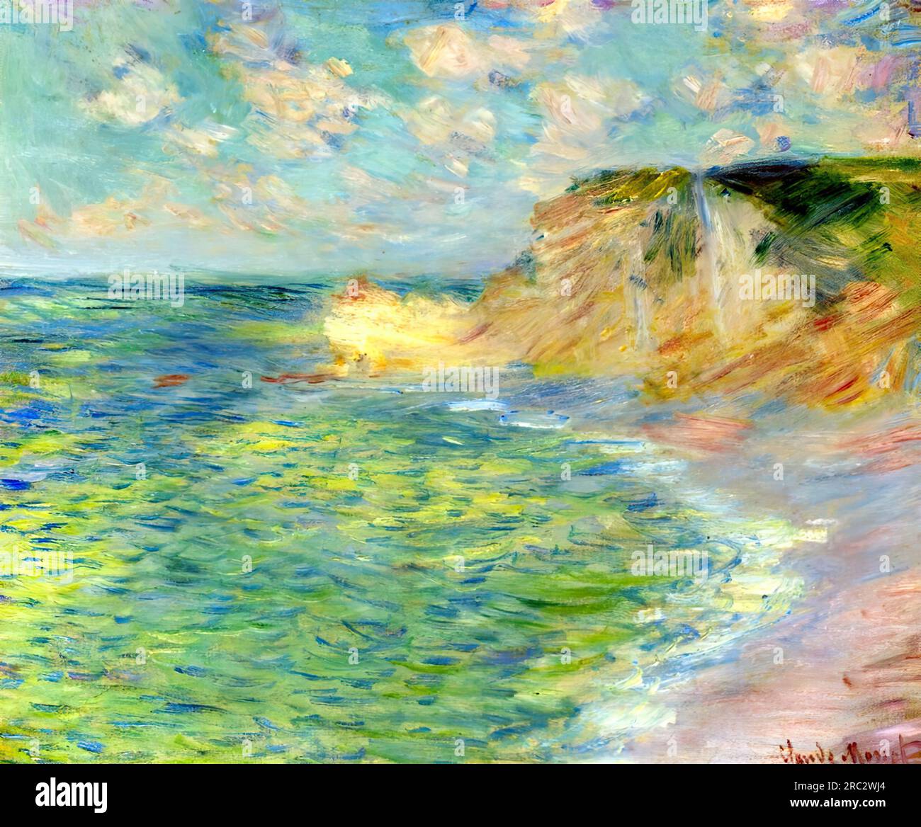 Claude Monet - Cliffs at Amont Stock Photo - Alamy