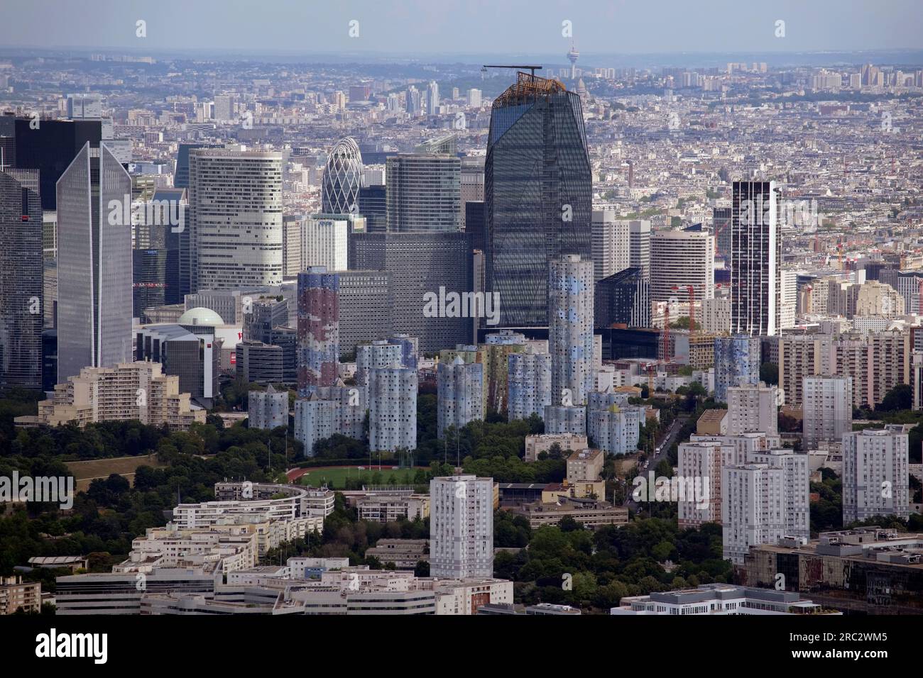 The business district La Defense, with the Tours Aillaud, a group of ...