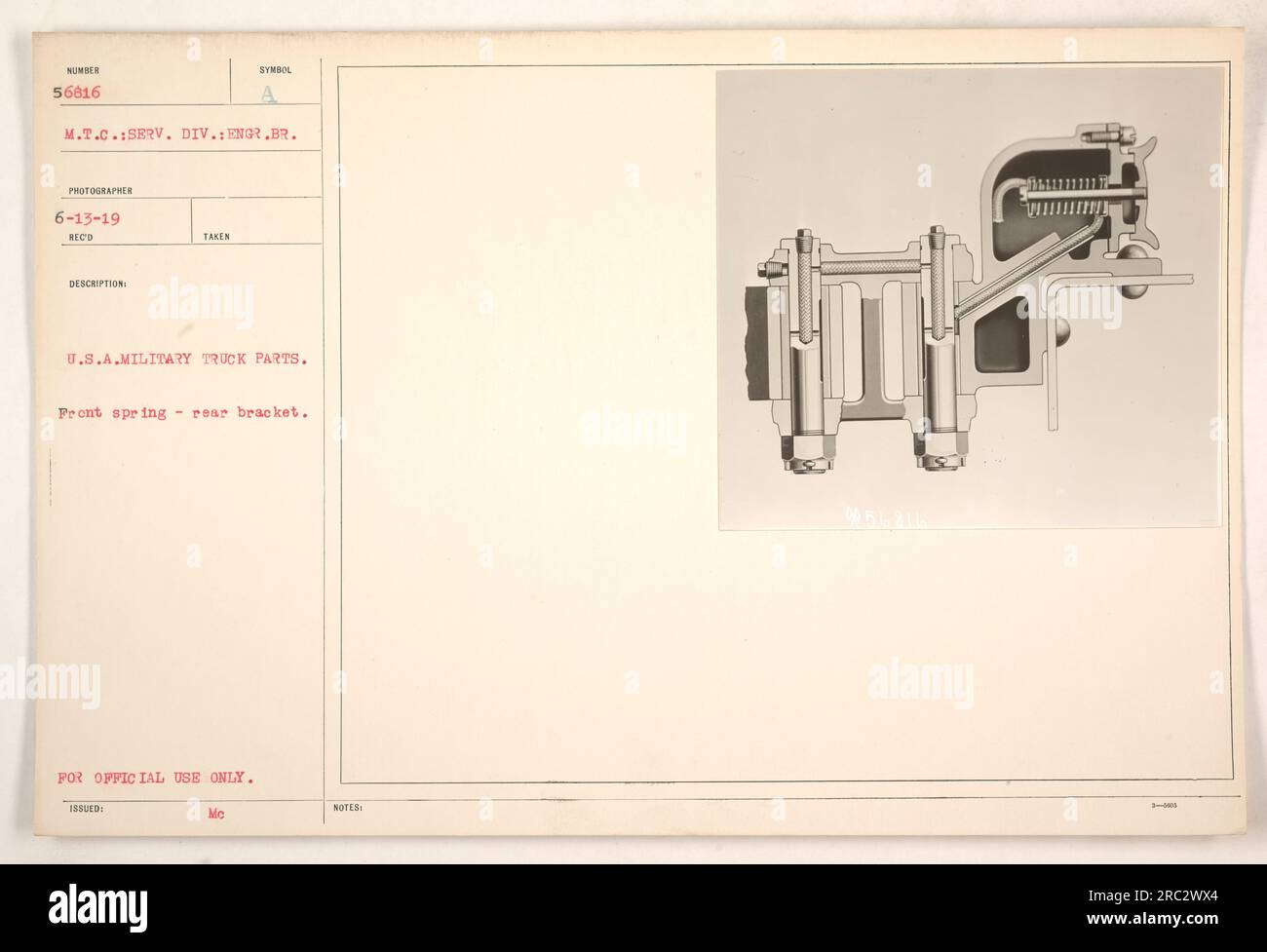 Image of U.S.A. military truck parts showing the front springs and rear ...