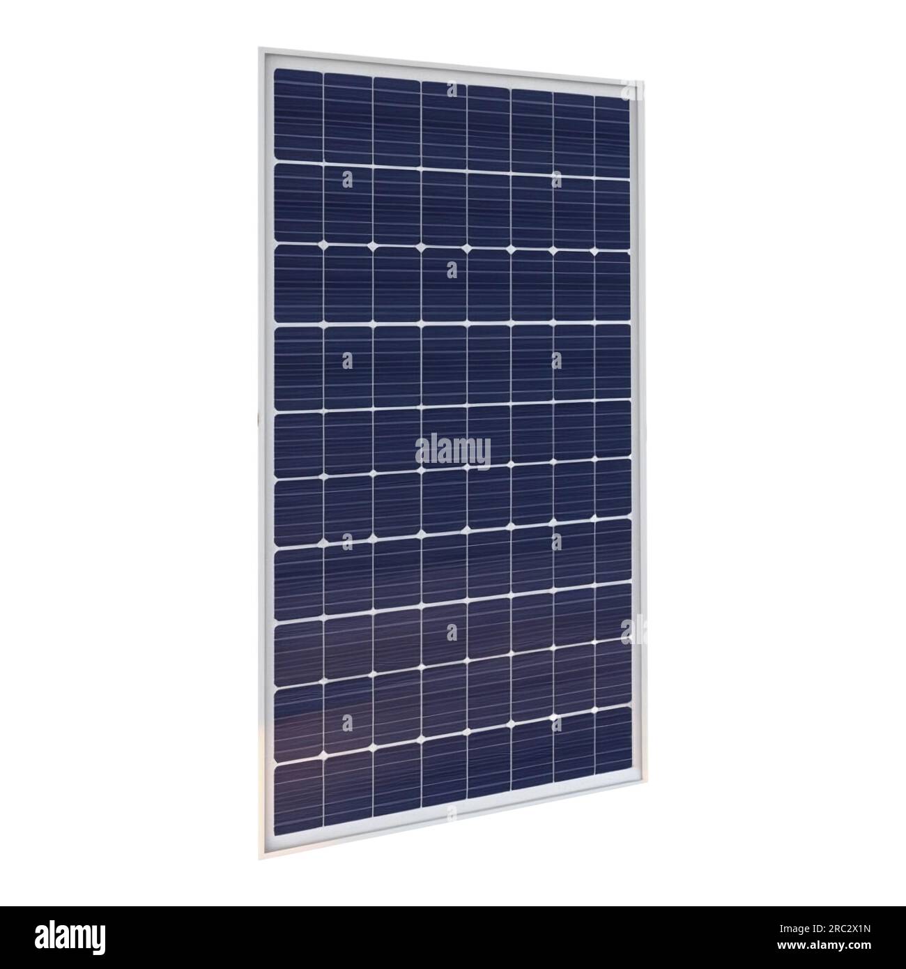 Illustration of a single blue solar panel on a white background ...