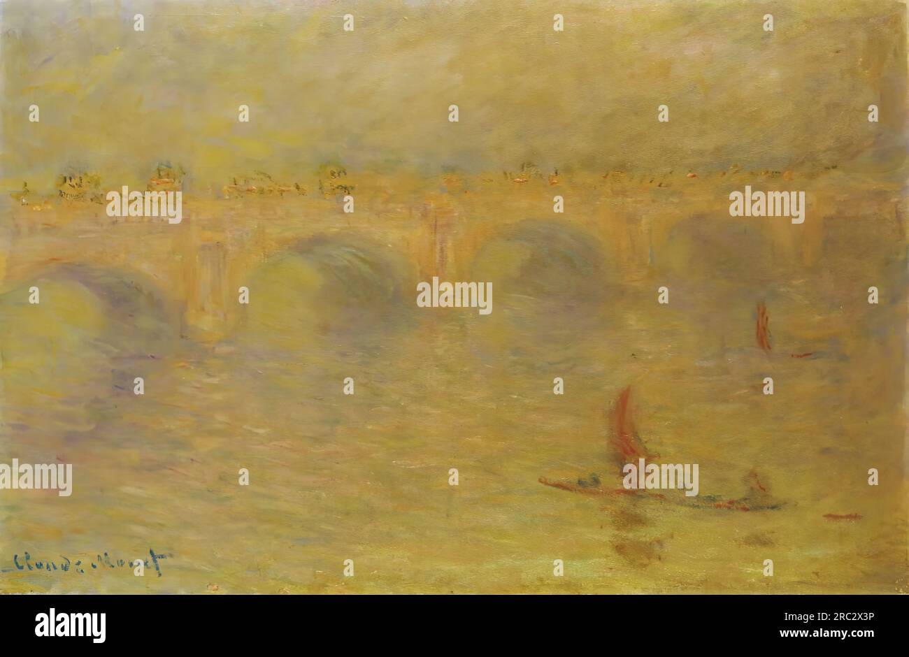 Claude Oscar Monet – Waterloo Bridge, Sunlight Effect Stock Photo - Alamy