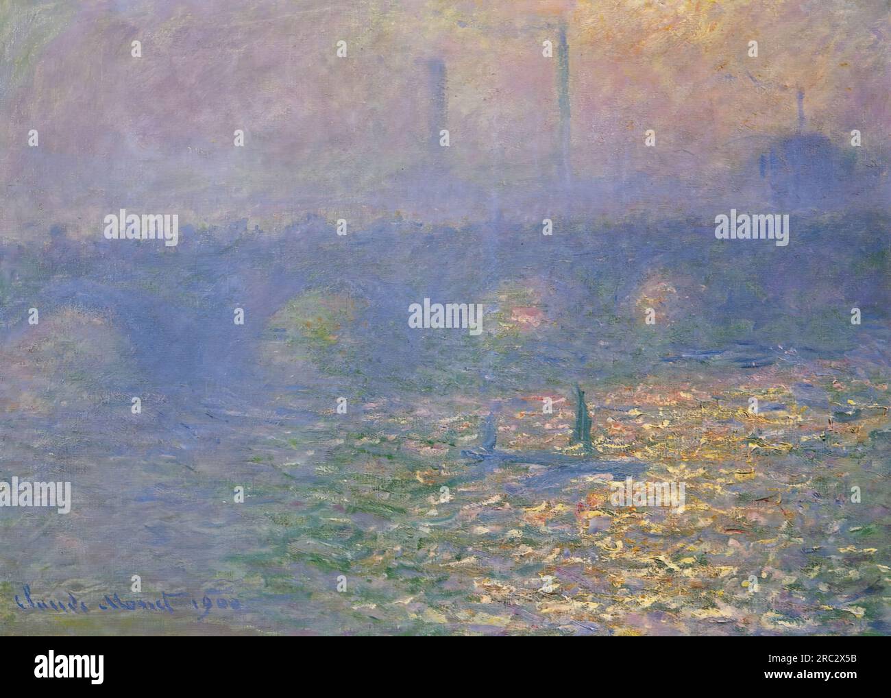 Painting claude monet waterloo bridge hi-res stock photography and ...