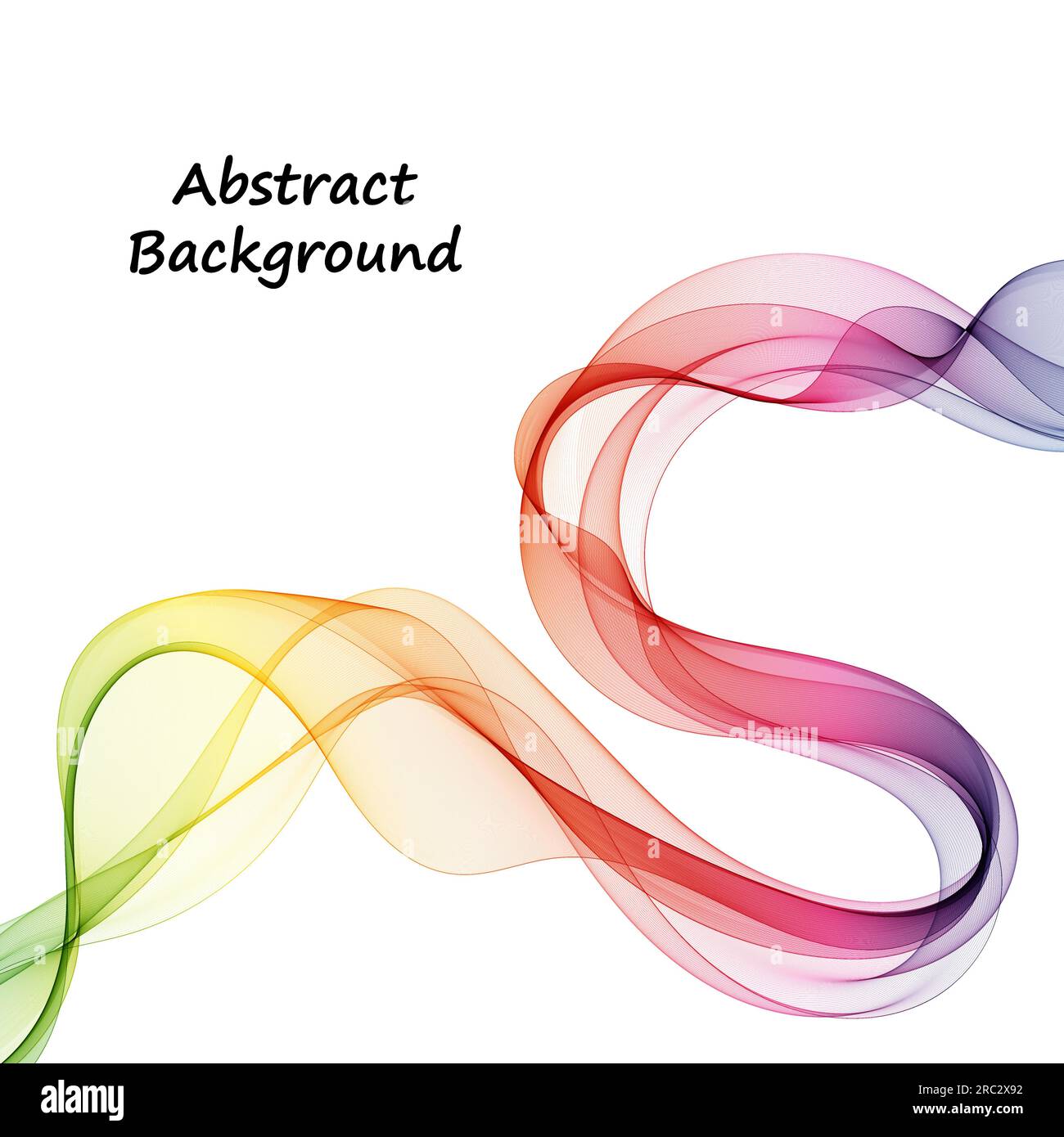 Colorful Design Element Gradient Wave Line Isolated on White Background ...