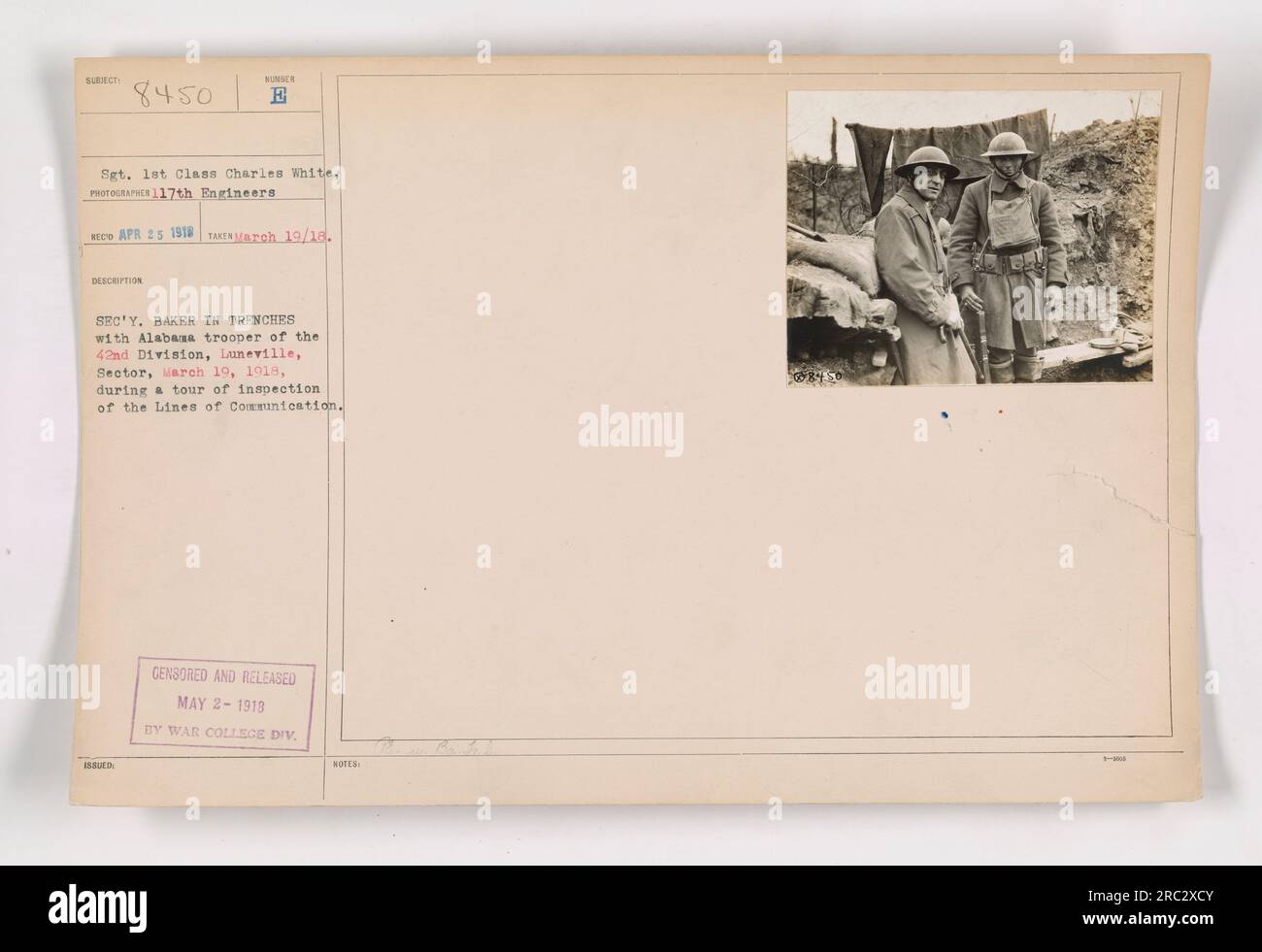 Sgt. 1st Class Charles White of the 117th Engineers took this ...