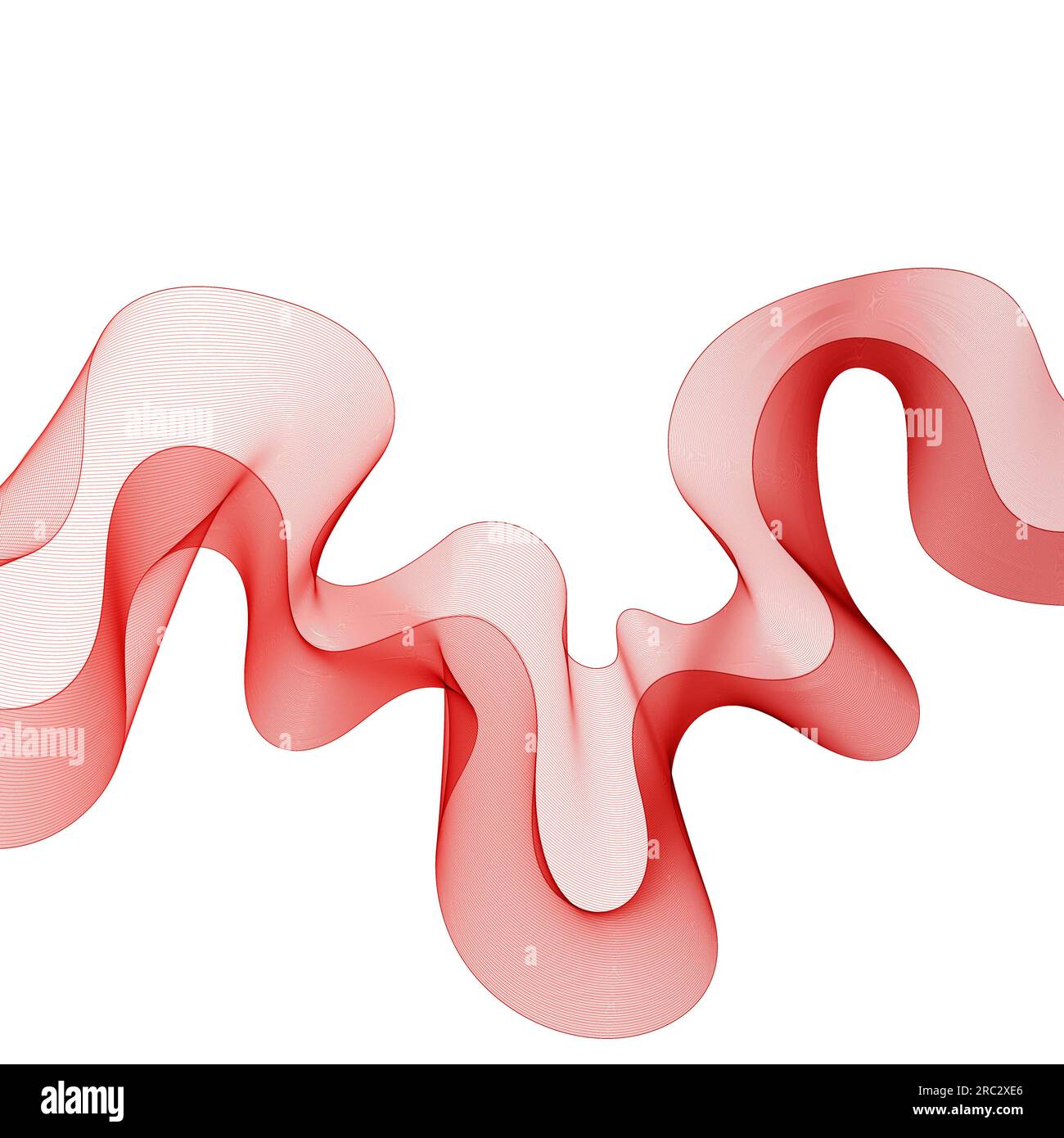 red wave, vector graphics. Abstract geometric illustration Stock Photo ...