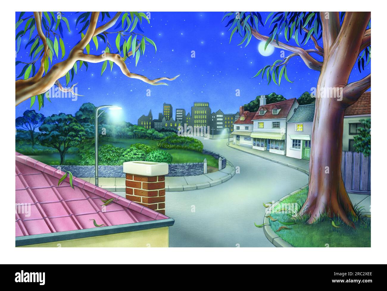 General-Generic Street scene empty at night Stock Photo - Alamy