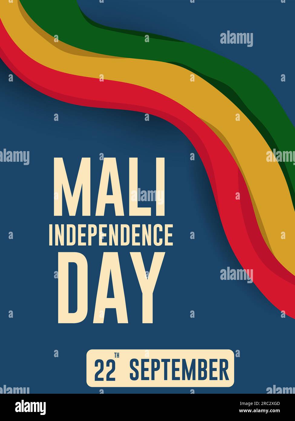 Mali Independence Day is September 22. Mali waving flag concept. Vector ...
