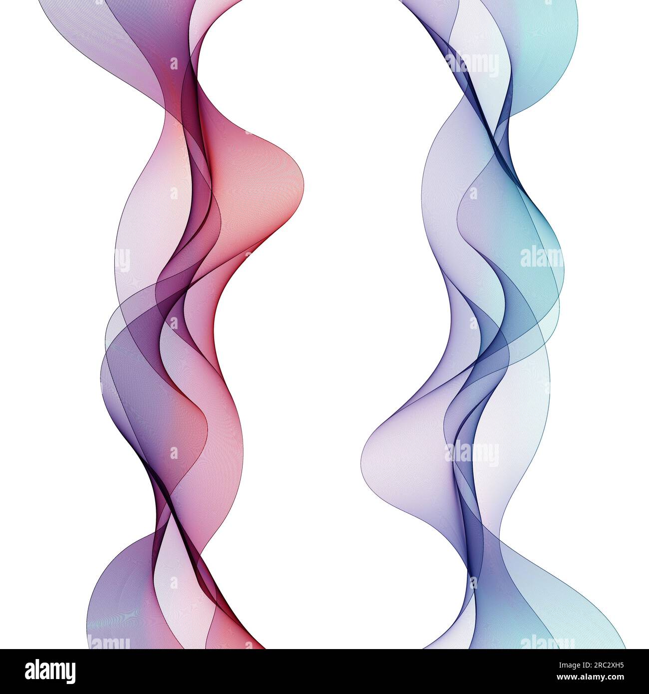Set of multicolored wave patterns. Decor element. Presentation layout ...