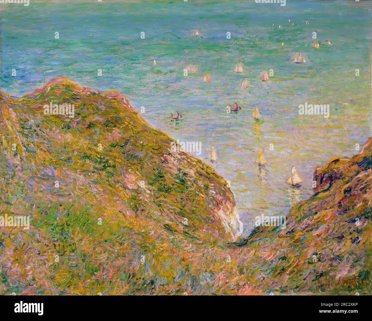 Claude Oscar Monet – View from the Cliff at Pourville, Bright Weather ...