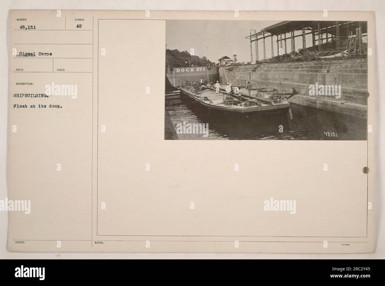 A photograph of a shipbuilding activity during World War One. The image ...