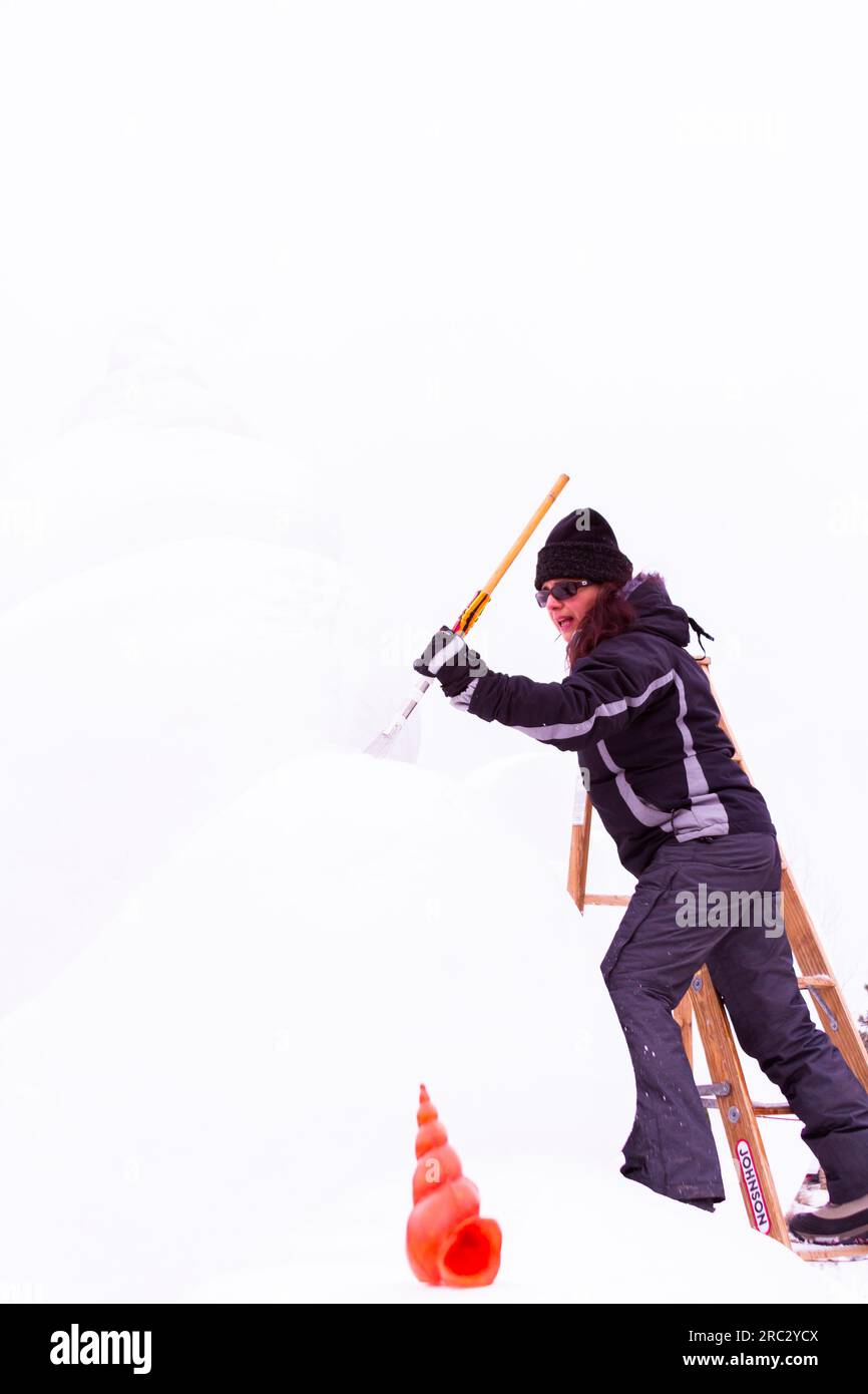 Snow sculpture winter Cut Out Stock Images & Pictures - Alamy