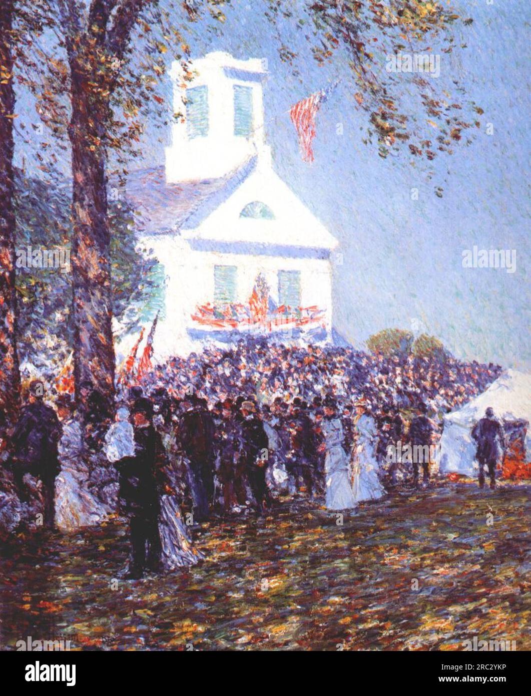Country fair, New England 1890 by Childe Hassam Stock Photo - Alamy