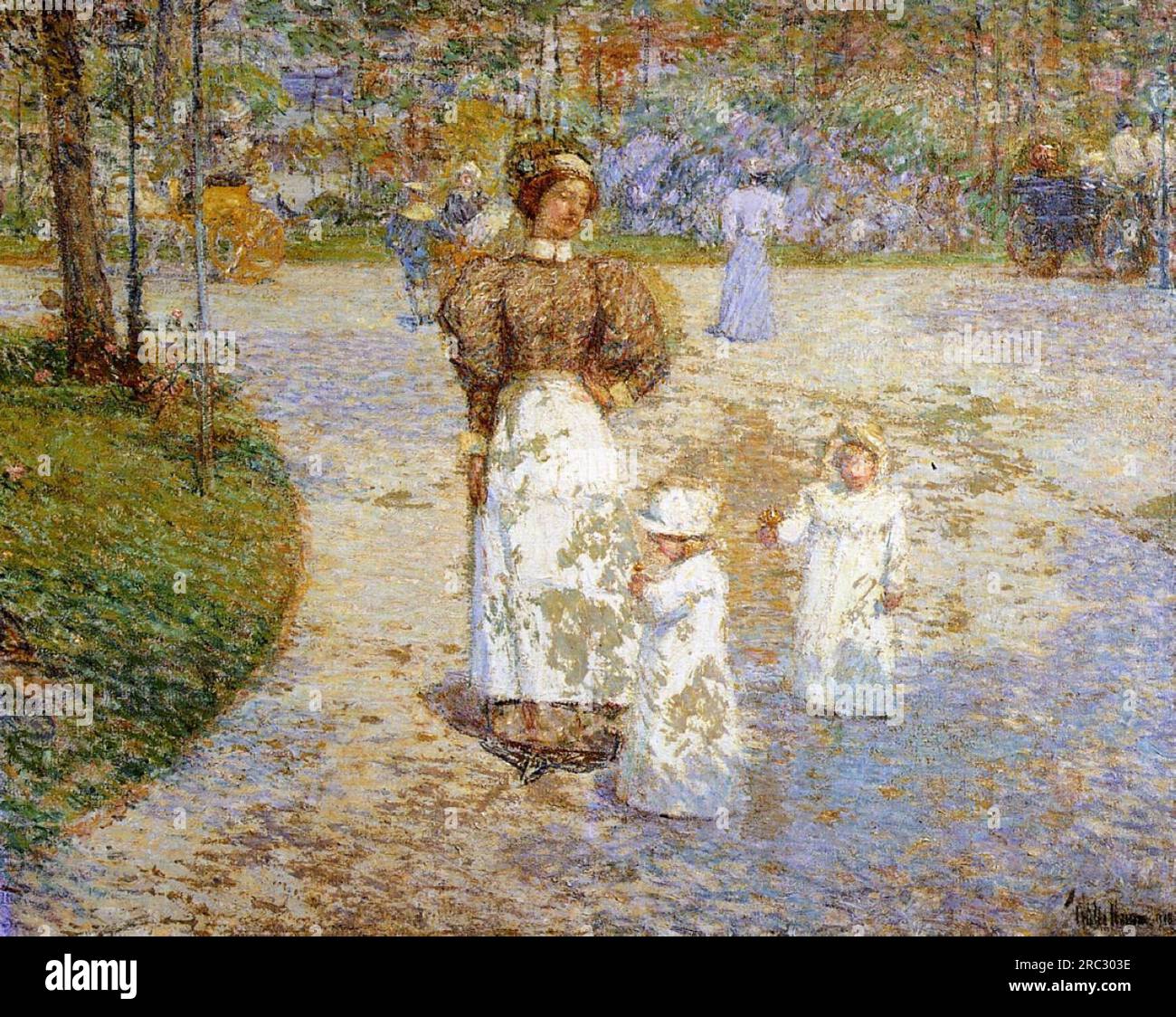 Spring in Central Park (aka Springtime) 1898 by Childe Hassam Stock ...