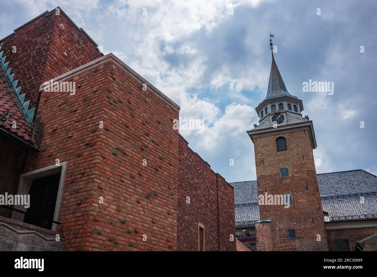 Akershus Fortress in Oslo, Norway that was built during the Middle Ages ...