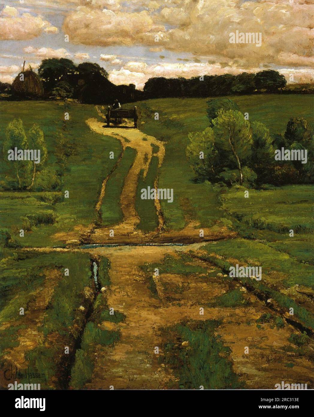 A Back Road by Childe Hassam Stock Photo - Alamy
