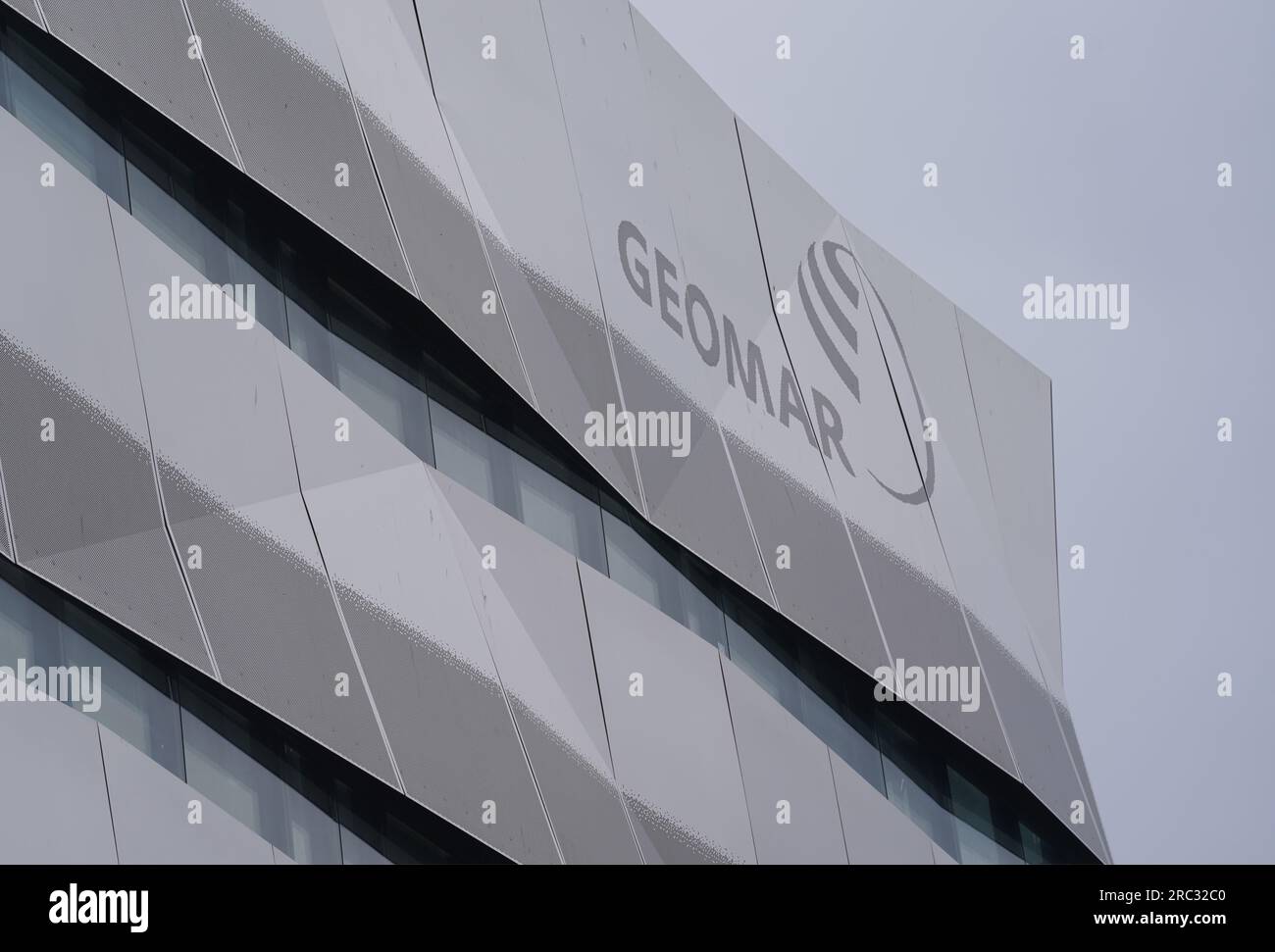 Kiel, Germany. 12th July, 2023. The Geomar logo can be seen on the ...