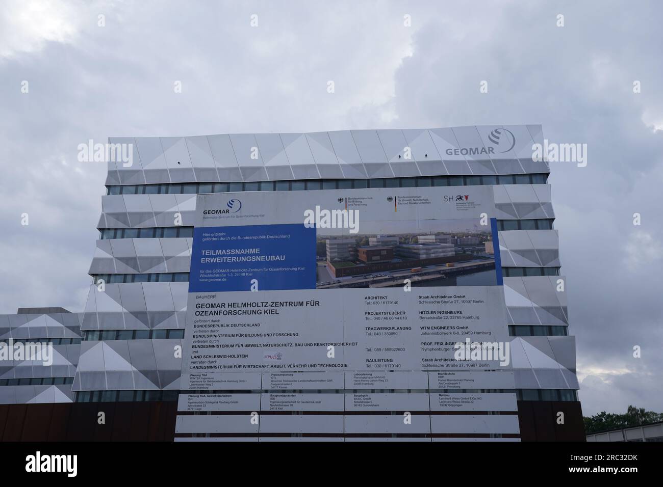 Kiel, Germany. 12th July, 2023. The Geomar logo can be seen on the ...