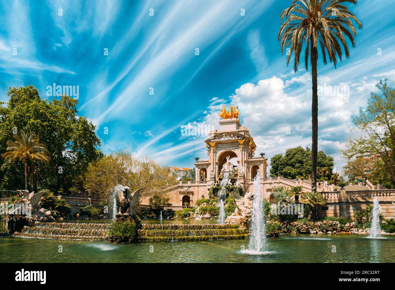 Barcelona, Spain. View Of Citadel Park In Sunny Day Stock Photo - Alamy