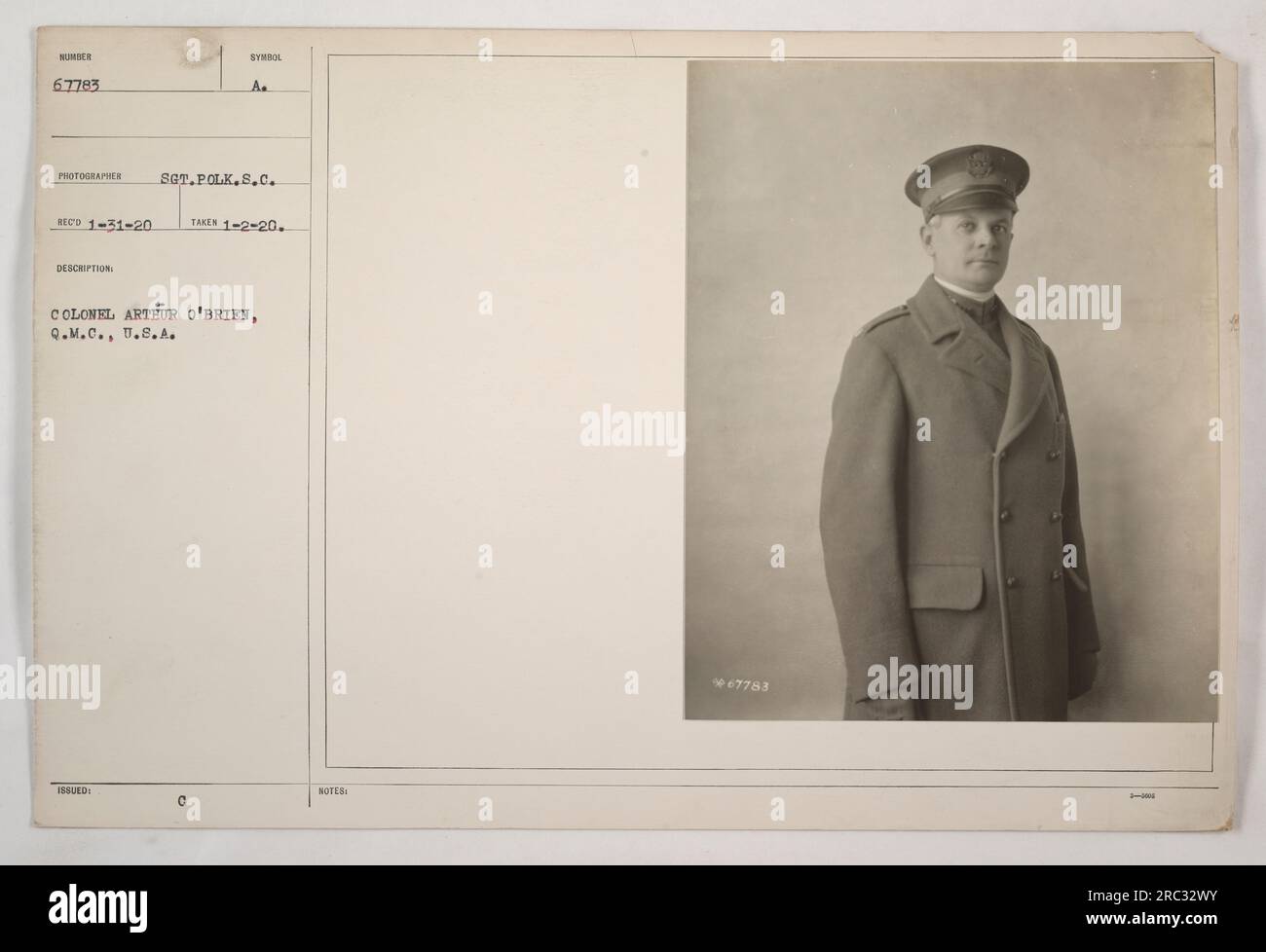 Colonel arthur obrien portrait hi-res stock photography and images - Alamy