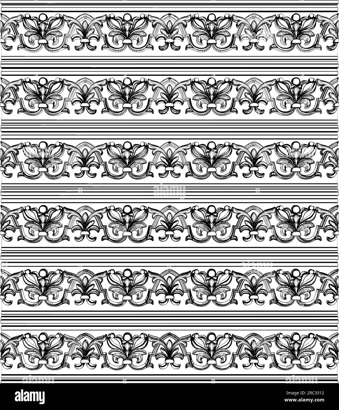 Antique Wall Panel Vector. Illustration Isolated On White Background ...
