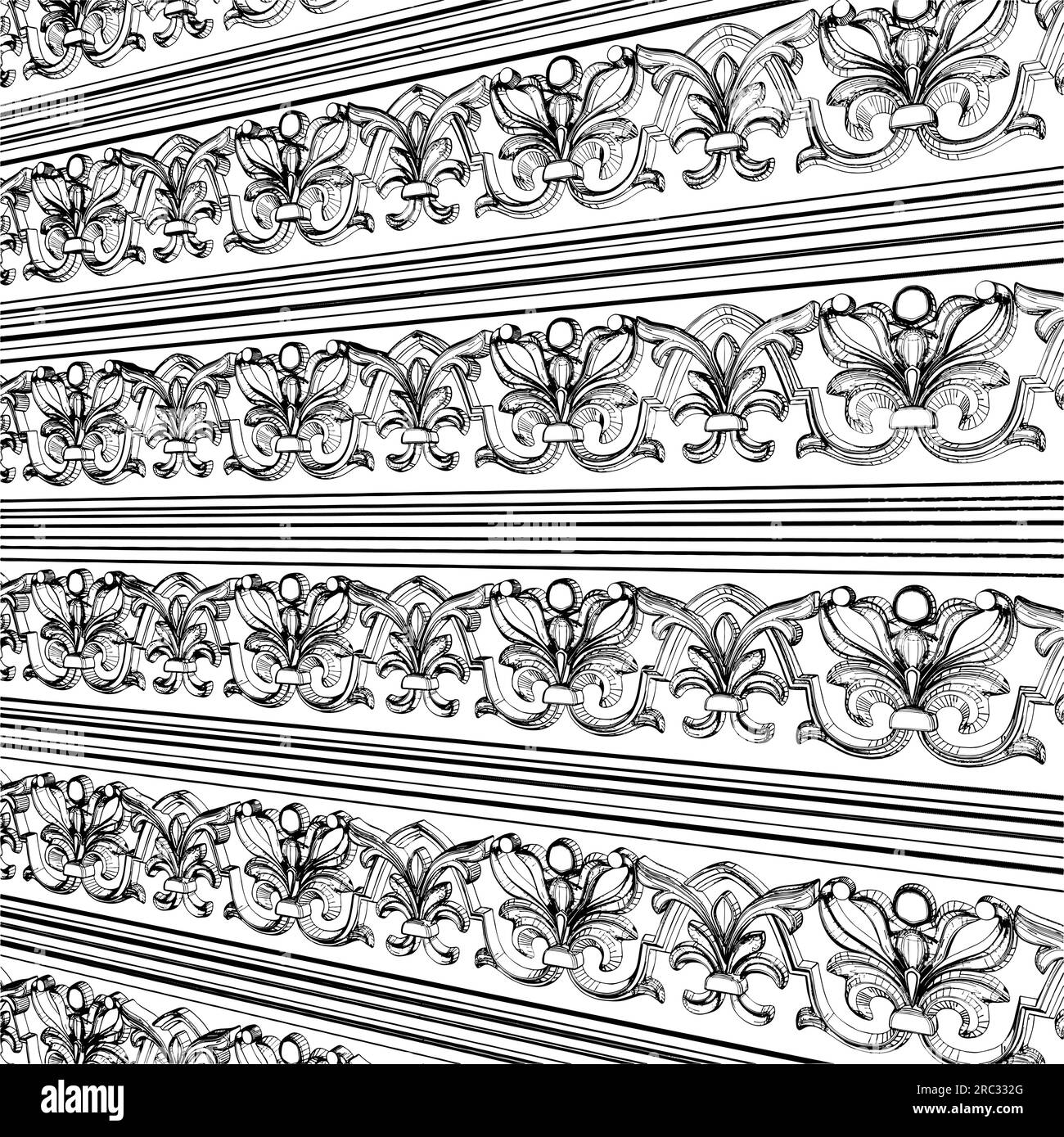 Antique Wall Panel Vector. Illustration Isolated On White Background ...