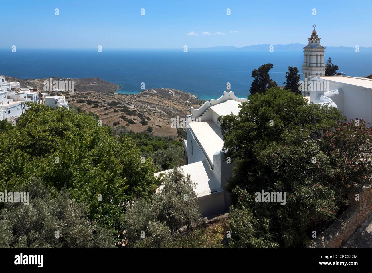 Overlooking the Sea from Kardiani Village, Tinos Stock Photo - Alamy