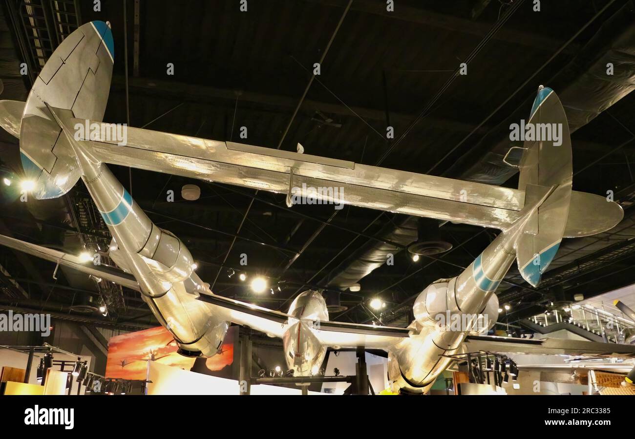 Lockheed P-38L Lightning WW2 Lizzie V fighter plane Seattle Washington ...