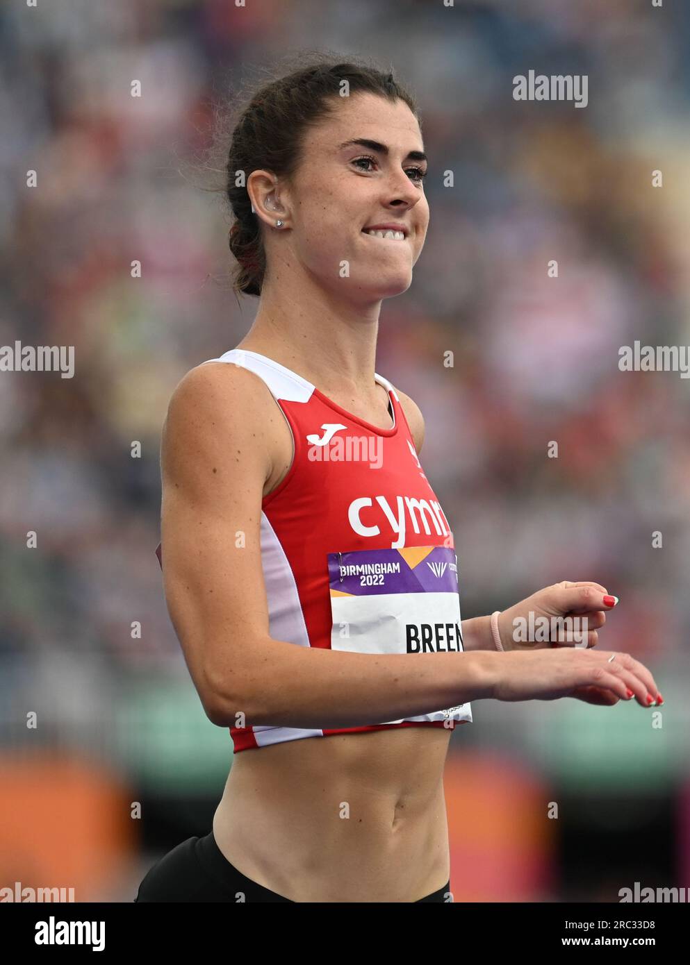 Birmingham, England. 2 August 2022. Olivia Breen of Wales during the ...