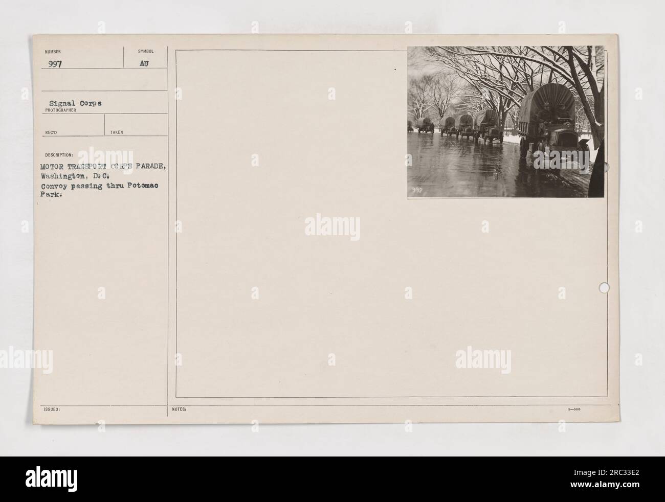 Motor Transport Corps Parade in Washington, D.C. featuring a convoy of ...